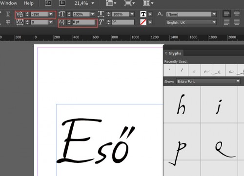 Fontok ékezetesítése Photoshop-ban és inDesign-ban | Haladó CEWE FOTÓKÖNYV